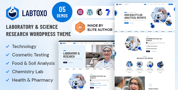 Labtoxo – Laboratory & Science Research WordPress Theme by ThemeHt