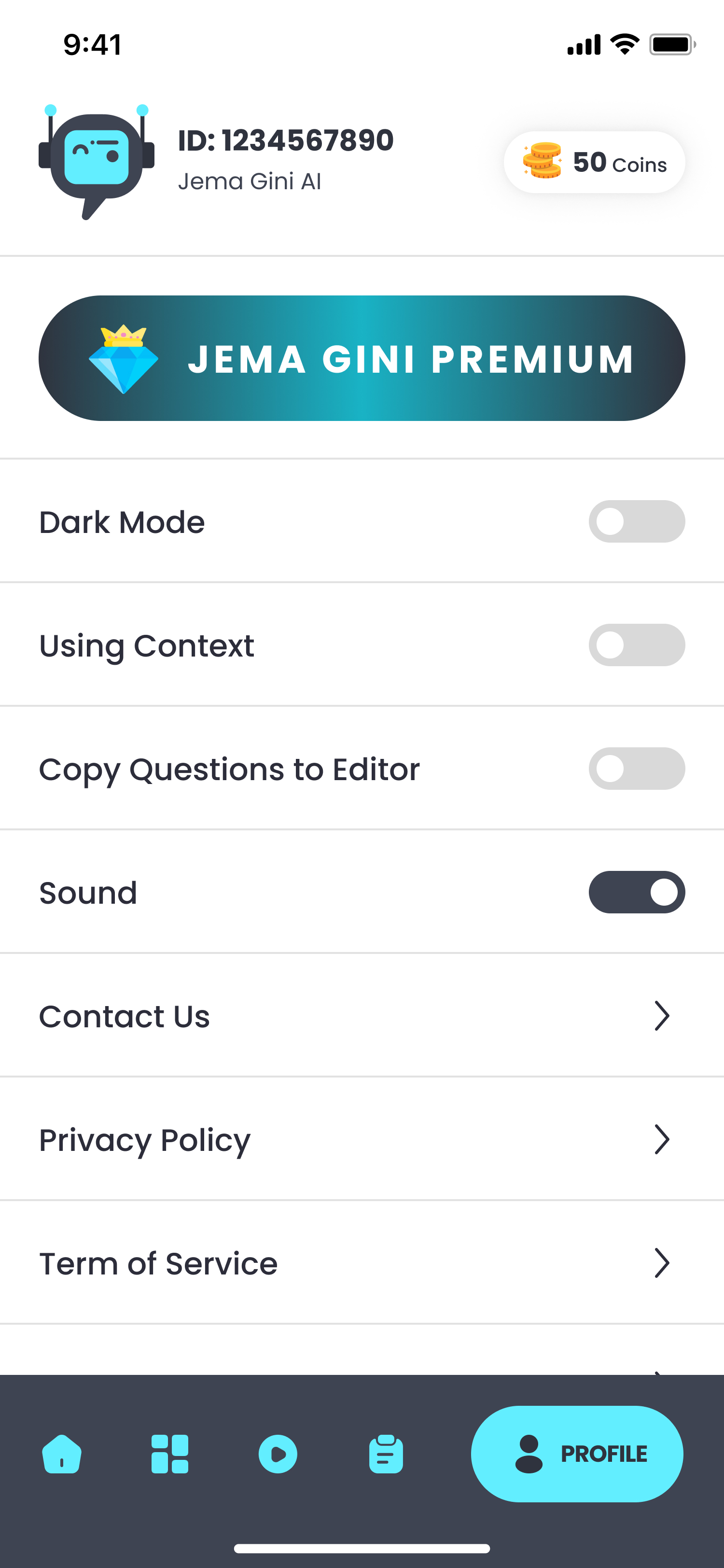 Jema Gini AI ChatBot - Flutter Android & iOS Application + Light + Dark Theme by Dream_IT_Solution