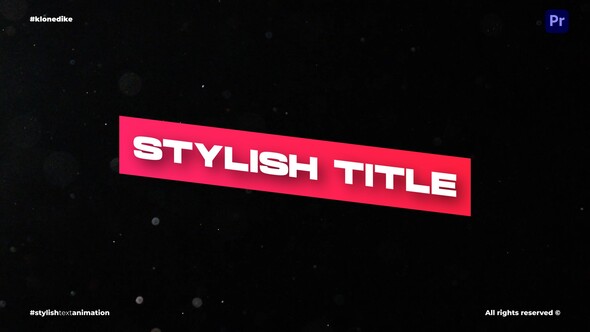 Stylish Text Animation | mogrt, Premiere Pro Templates | VideoHive