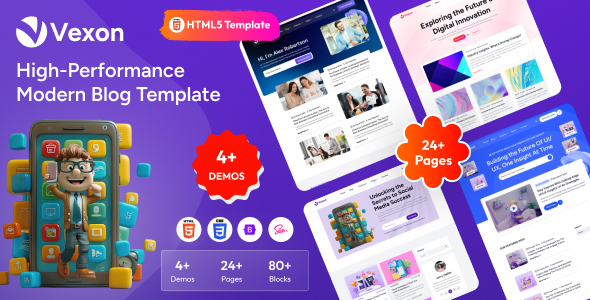 Vexon - Blog Magazine HTML Template by alithemes | ThemeForest