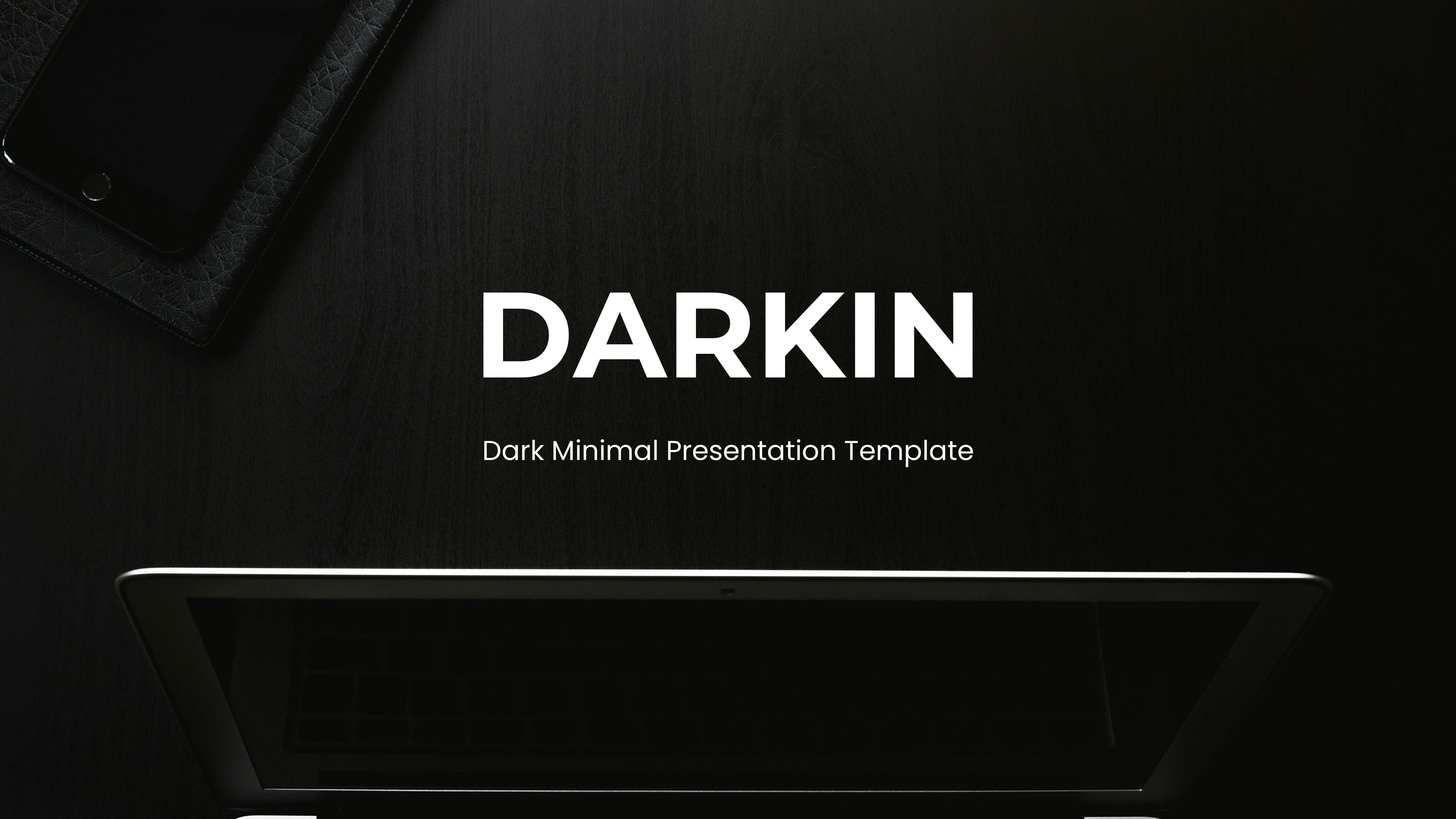 Darkin - Business Dark Theme Google Slides, Presentation Templates