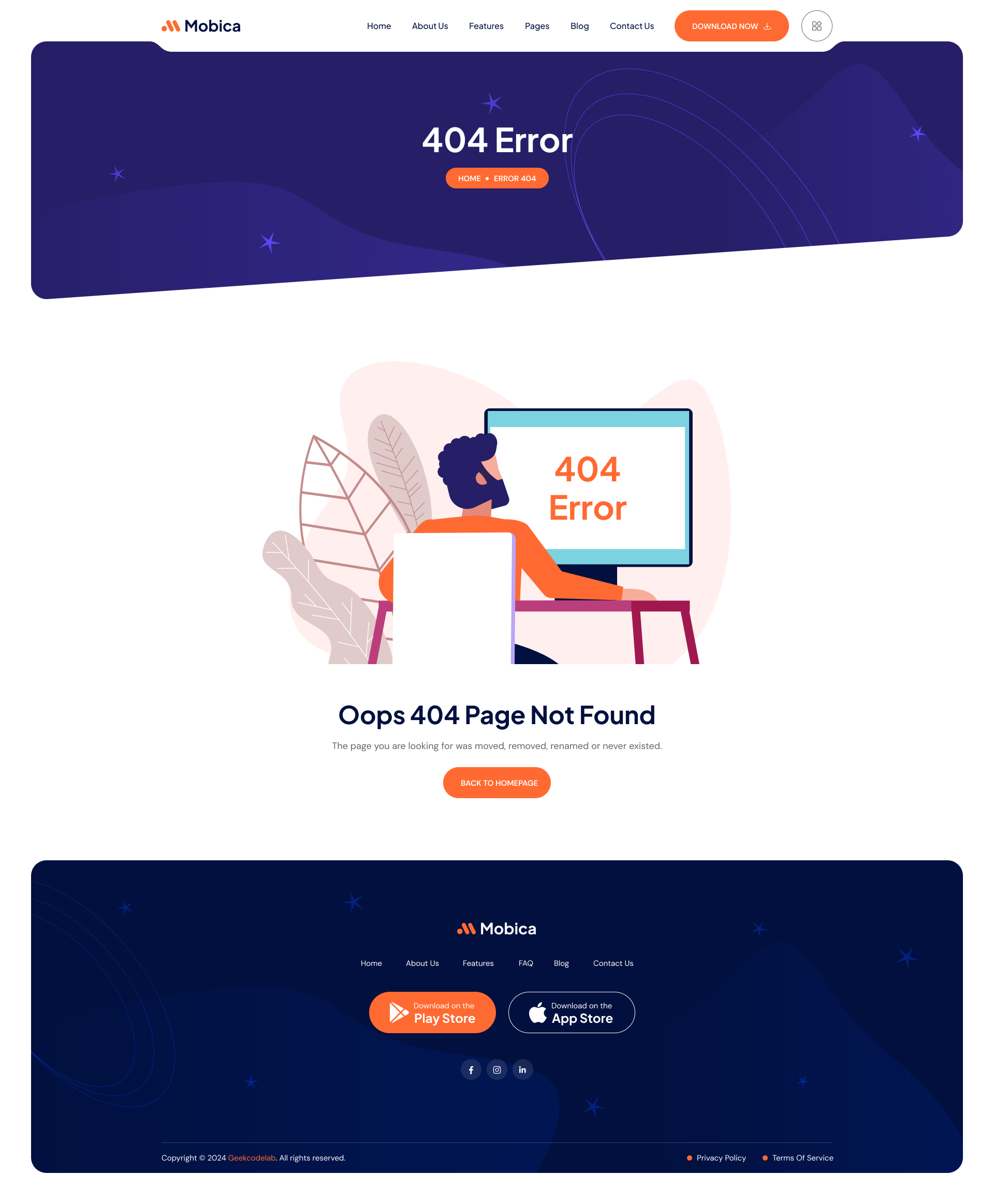 Mobica - App & Software Figma Template by GeekCodeLab | ThemeForest