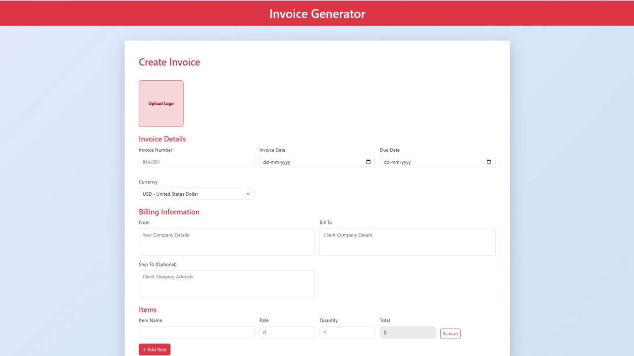 Modern Invoice Generator - Simplify Billing & Boost Productivity by ...