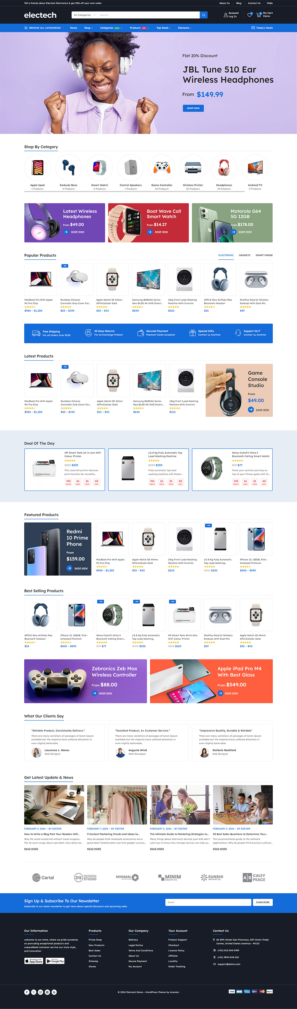 Electech - Electronics Store WooCommerce WordPress Theme by codezeel