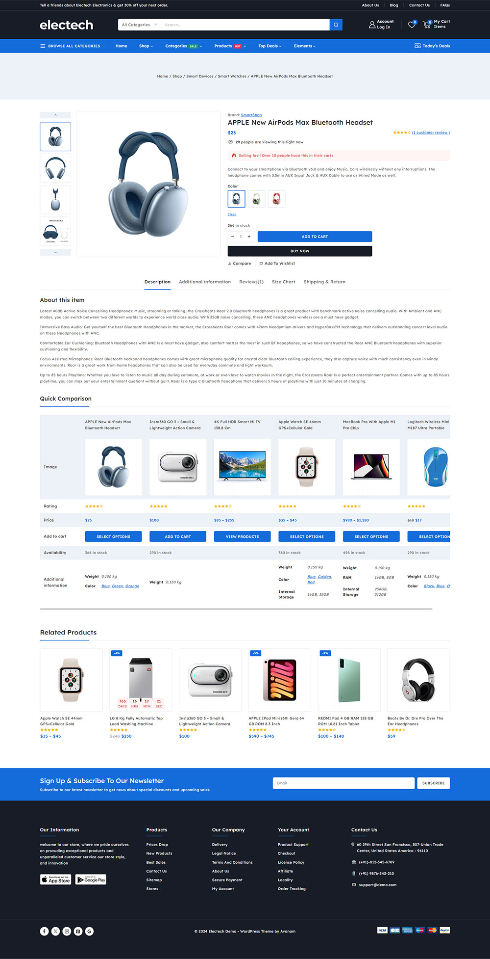 Electech - Electronics Store WooCommerce WordPress Theme by codezeel