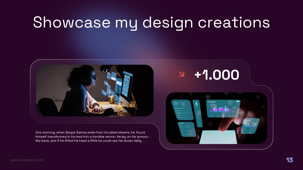 Technology Portfolio Presentation Template, Presentation Templates