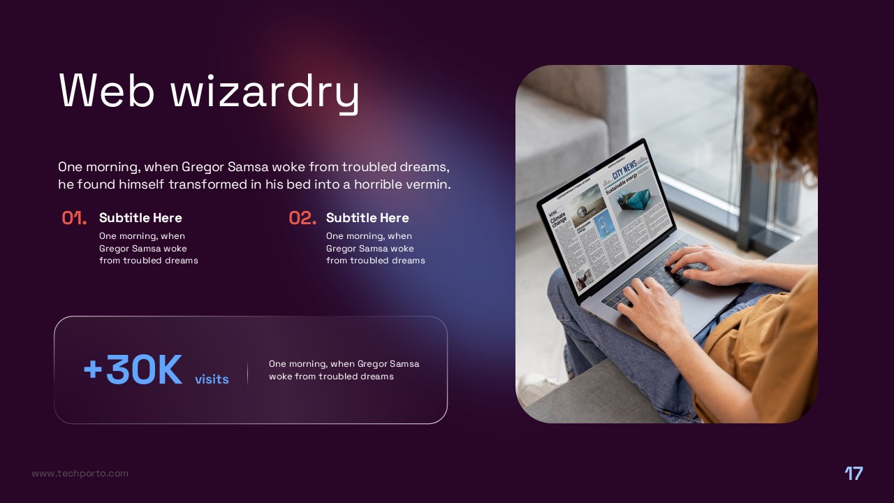 Technology Portfolio Presentation Template, Presentation Templates