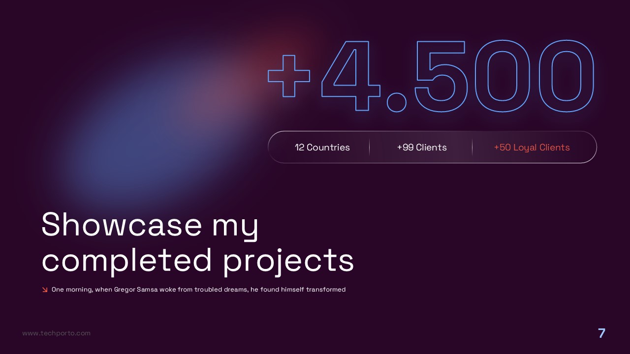 Technology Portfolio Presentation Template, Presentation Templates