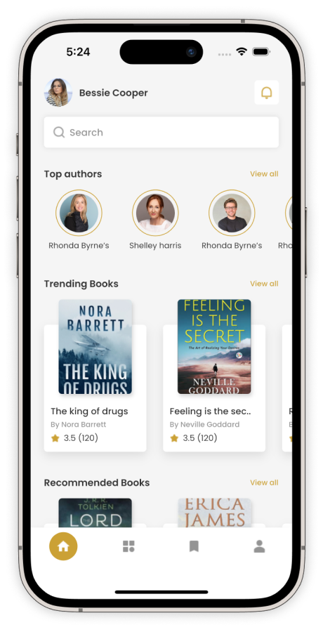 Ebooks Reader and Audiobooks Listen App template in Flutter | BookSwap ...