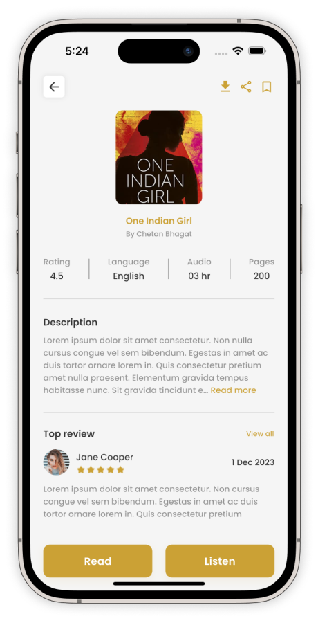 Ebooks Reader and Audiobooks Listen App template in Flutter | BookSwap by pixelnestlabs