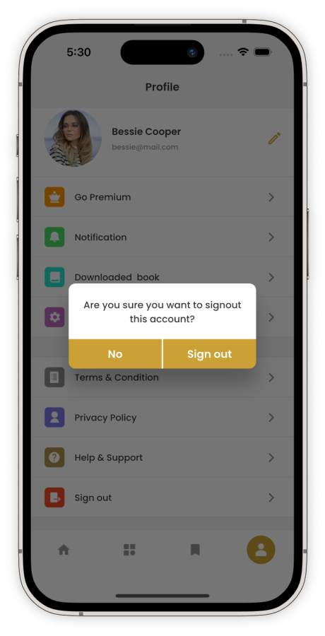 Ebooks Reader and Audiobooks Listen App template in Flutter | BookSwap ...
