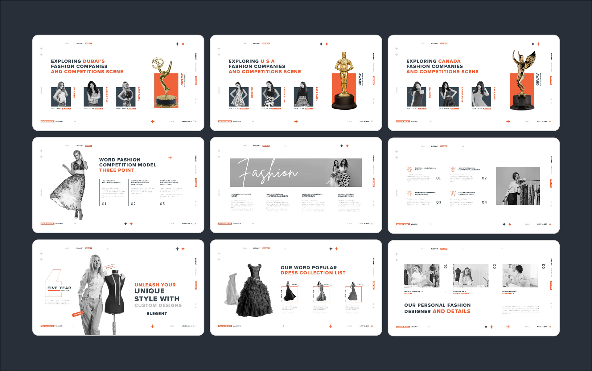 Fashion: Business Keynote Presentation Template, Presentation Templates