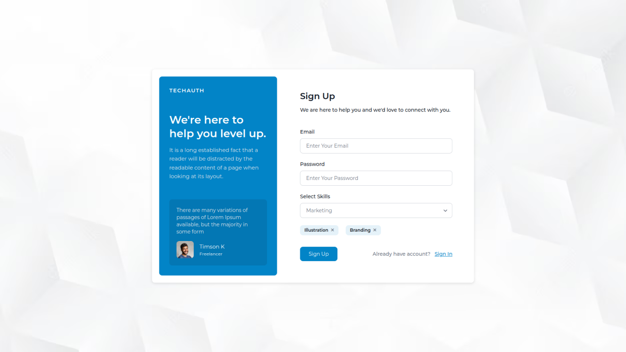 TechAuth - Laravel Auth Pages Tailwind Template by Techzaa | CodeCanyon
