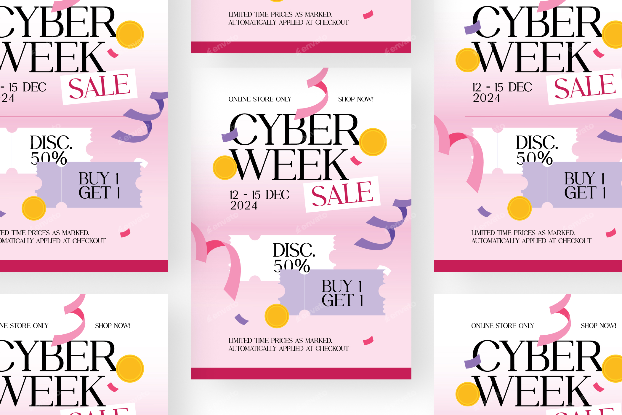 Cyber Week Sale - Flyer Set, Print Templates | GraphicRiver