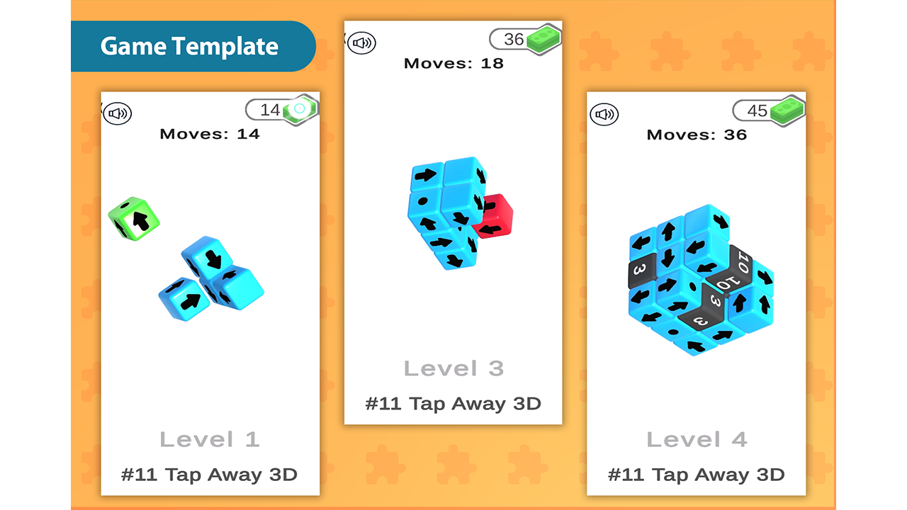 Tap Away 3D - HyperCasual Puzzle Game - Unity by Ragendom | CodeCanyon