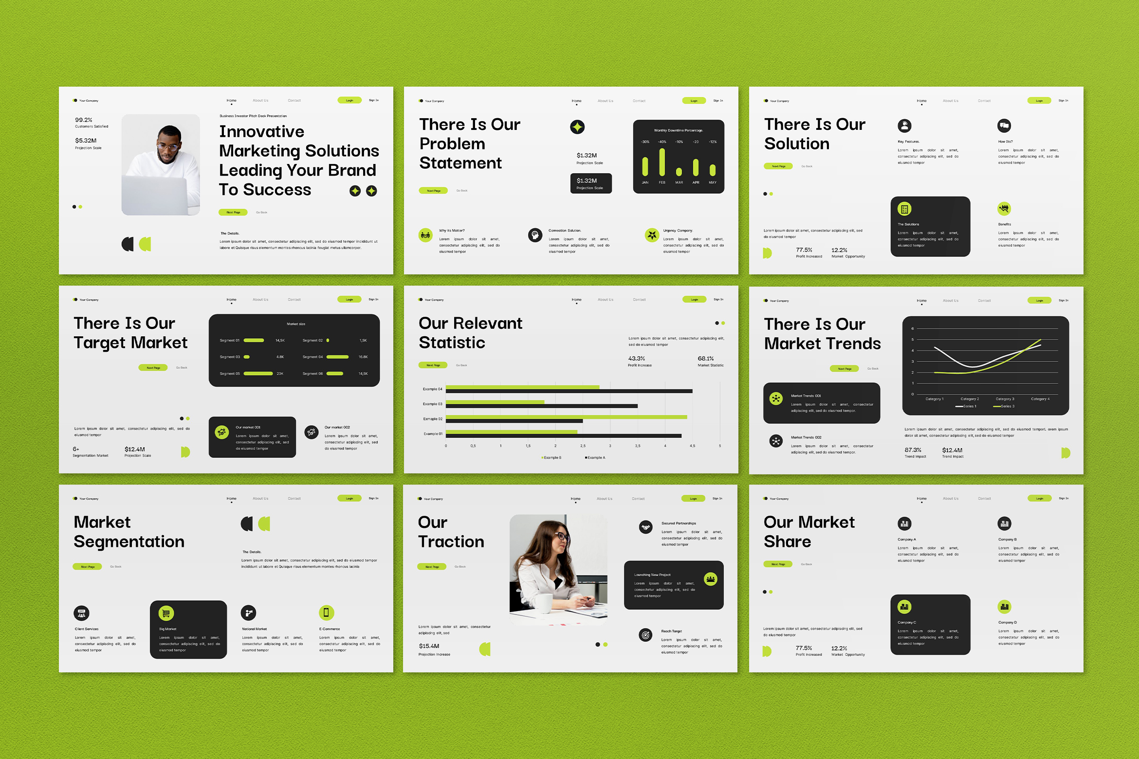 White Modern Creative Pitch Deck PPT, Presentation Templates | GraphicRiver