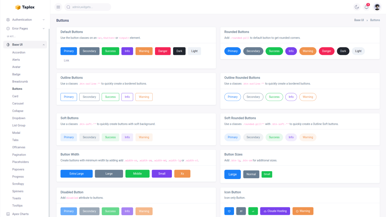 Taplox - CodeIgniter Admin Dashboard and UI Kit Template by Stackbros