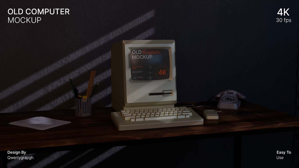 Old Computer Mockup, After Effects Project Files | VideoHive