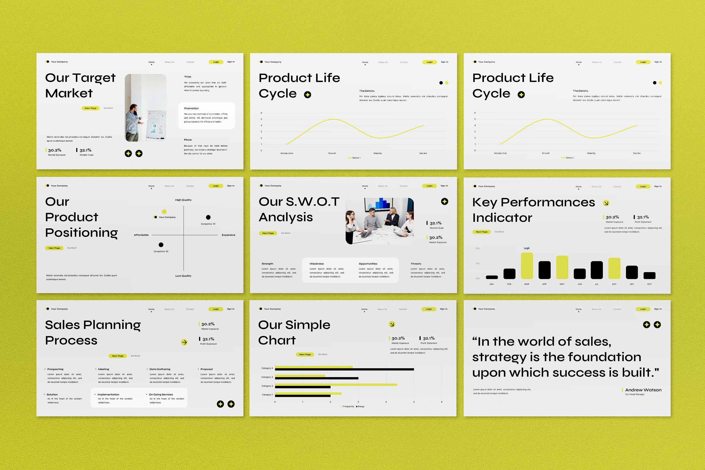 White Modern Sales Strategy Plan PPT, Presentation Templates | GraphicRiver