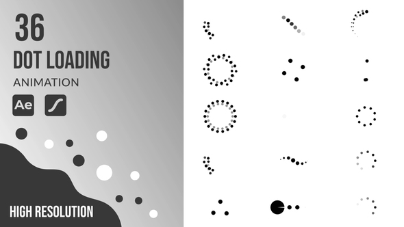 36 Dot loader animated icons | After Effects Template & Lottie ...