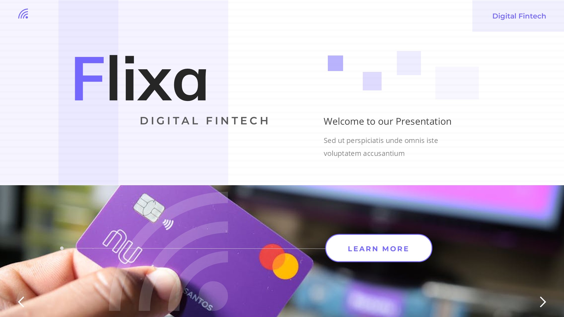 Flixa - Financial technology PowerPoint template, Presentation Templates
