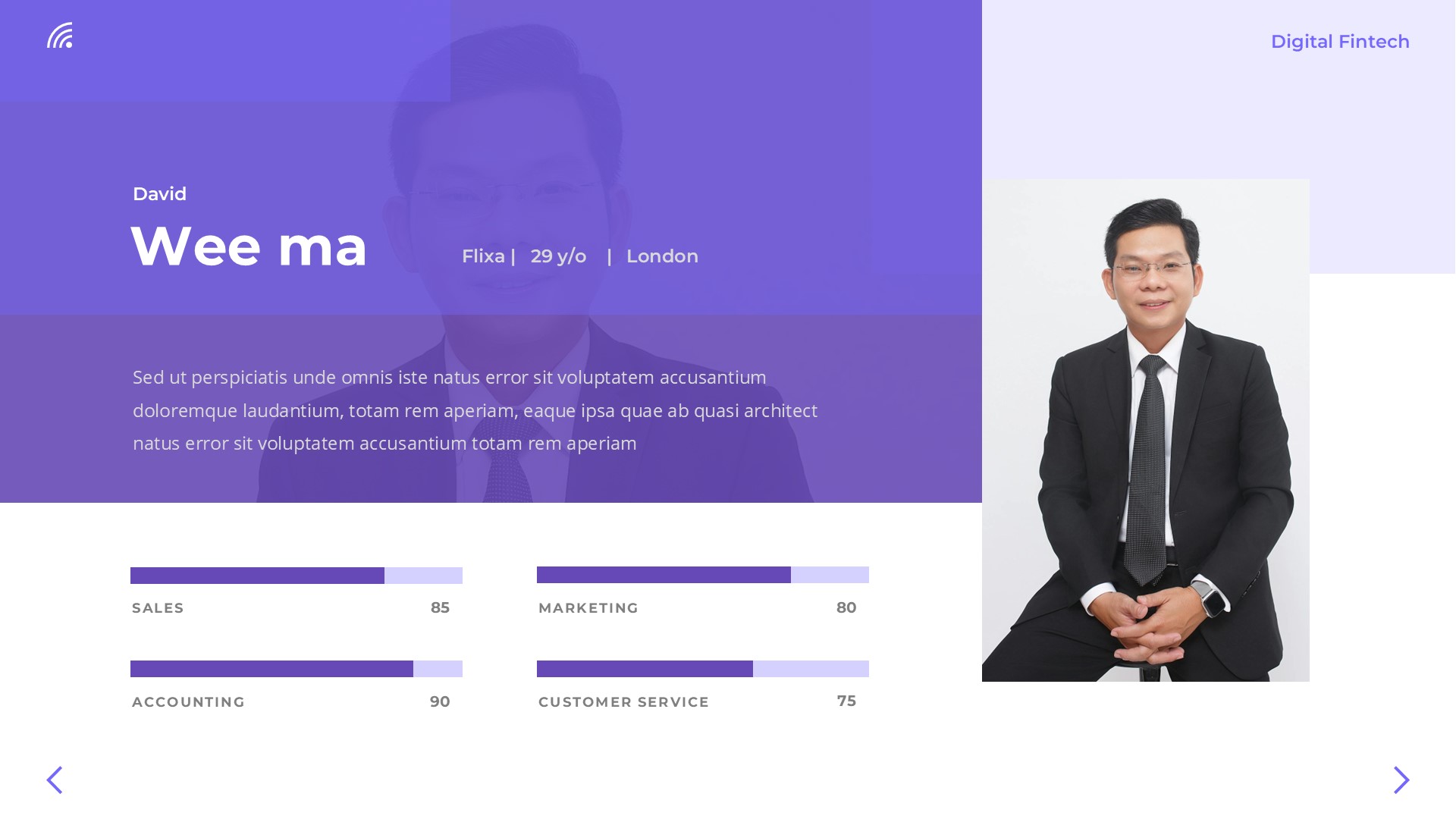 Flixa - Financial technology PowerPoint template, Presentation Templates