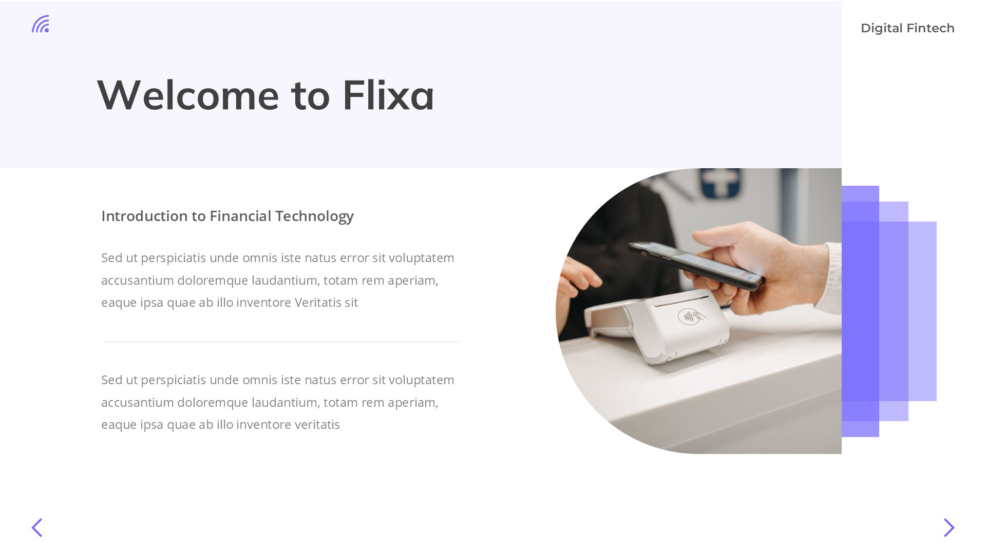 Flixa - Financial technology PowerPoint template, Presentation Templates