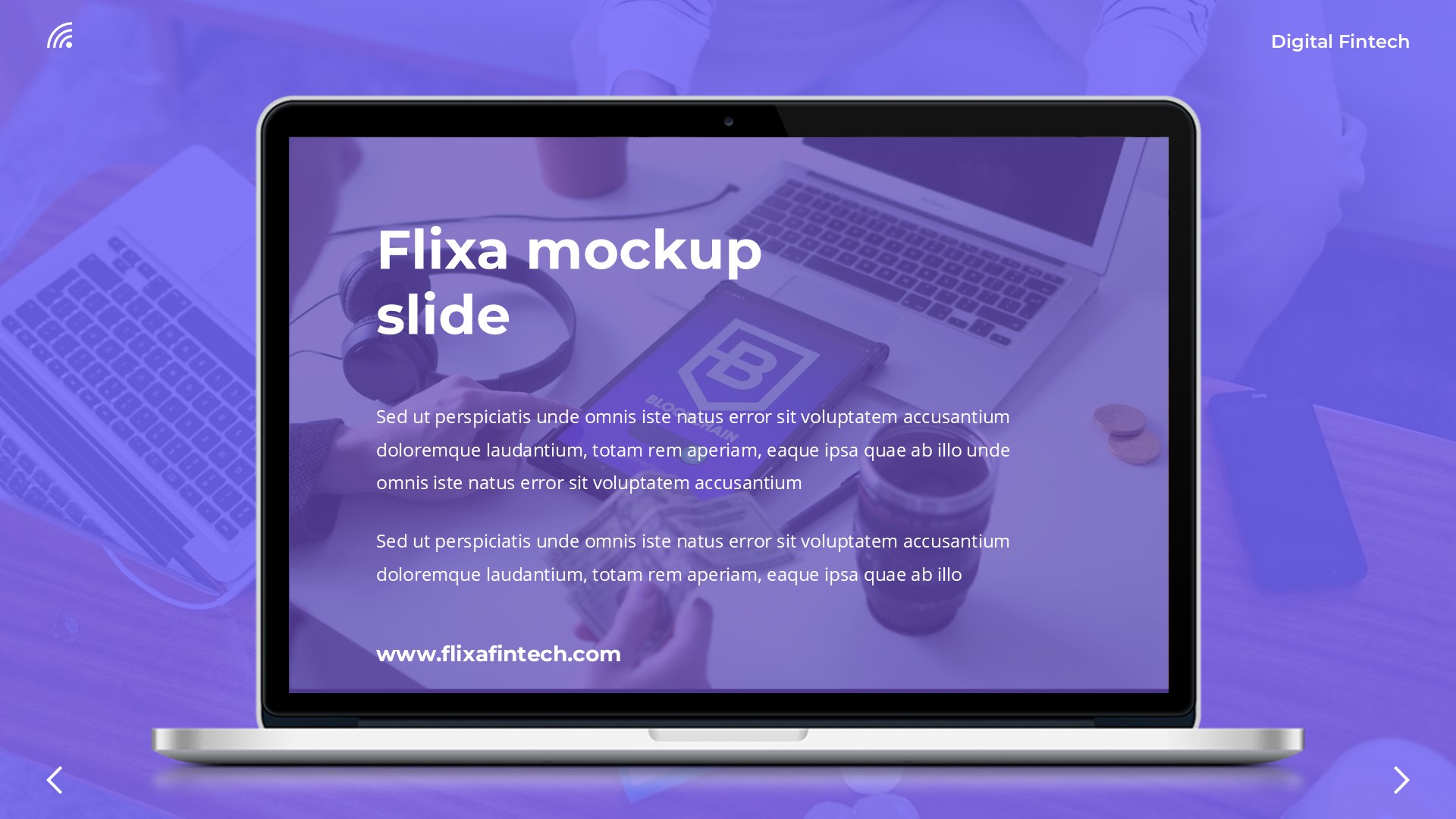 Flixa - Financial technology PowerPoint template, Presentation Templates