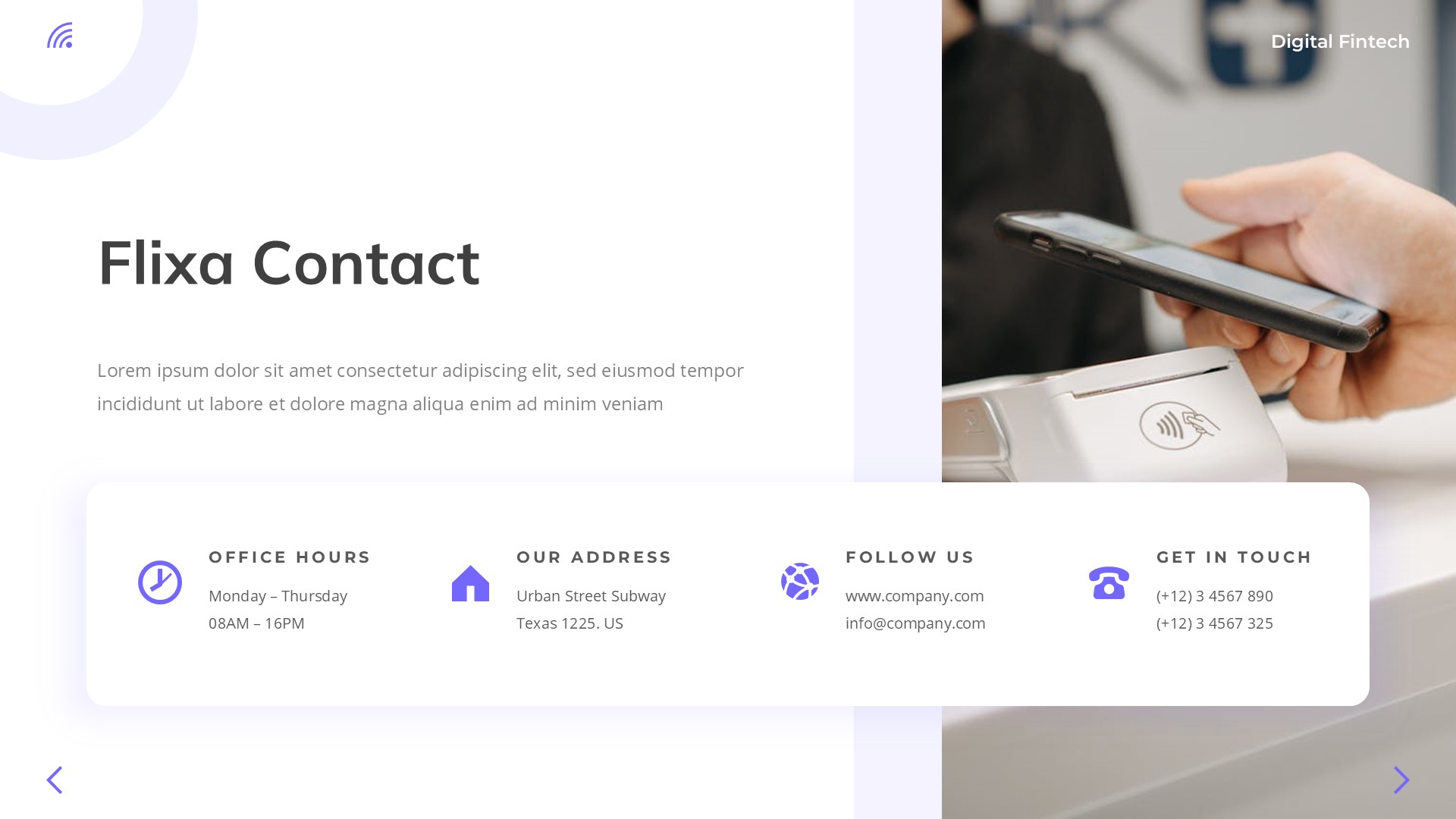 Flixa - Financial technology PowerPoint template, Presentation Templates