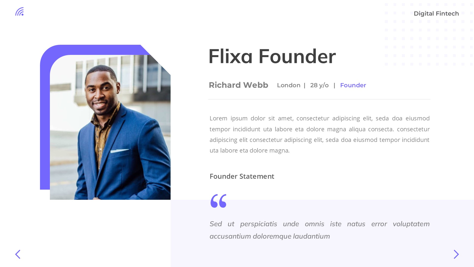 Flixa - Financial technology PowerPoint template, Presentation Templates