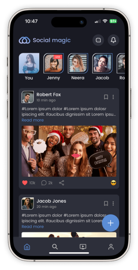 Social Media App Template in React Native | Instagram Clone | Multi ...