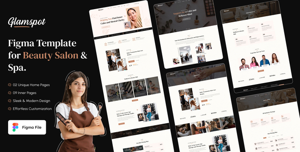 Glamspot - Beauty Salon, Spa Figma Template by wpbunch | ThemeForest