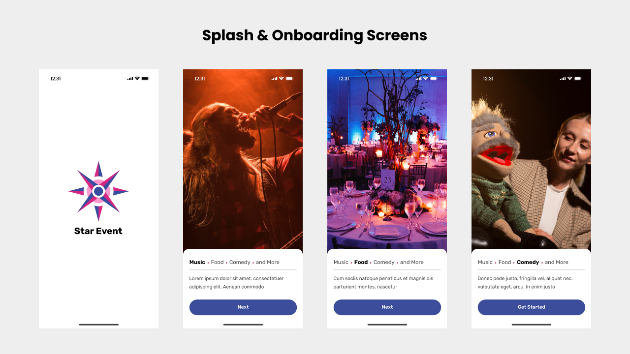 Star Event - Events Booking Mobile App React Native Template by codeforge0