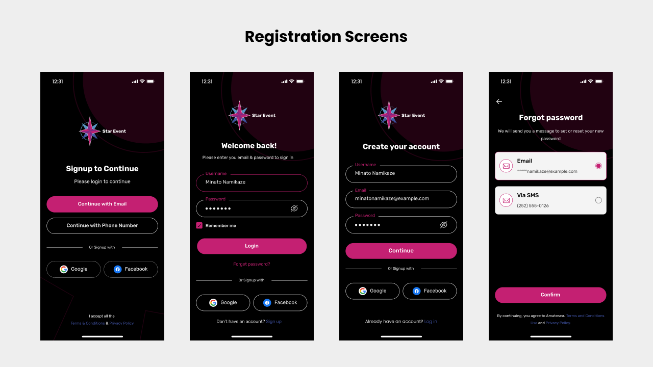 Star Event - Events Booking Mobile App React Native Template by codeforge0