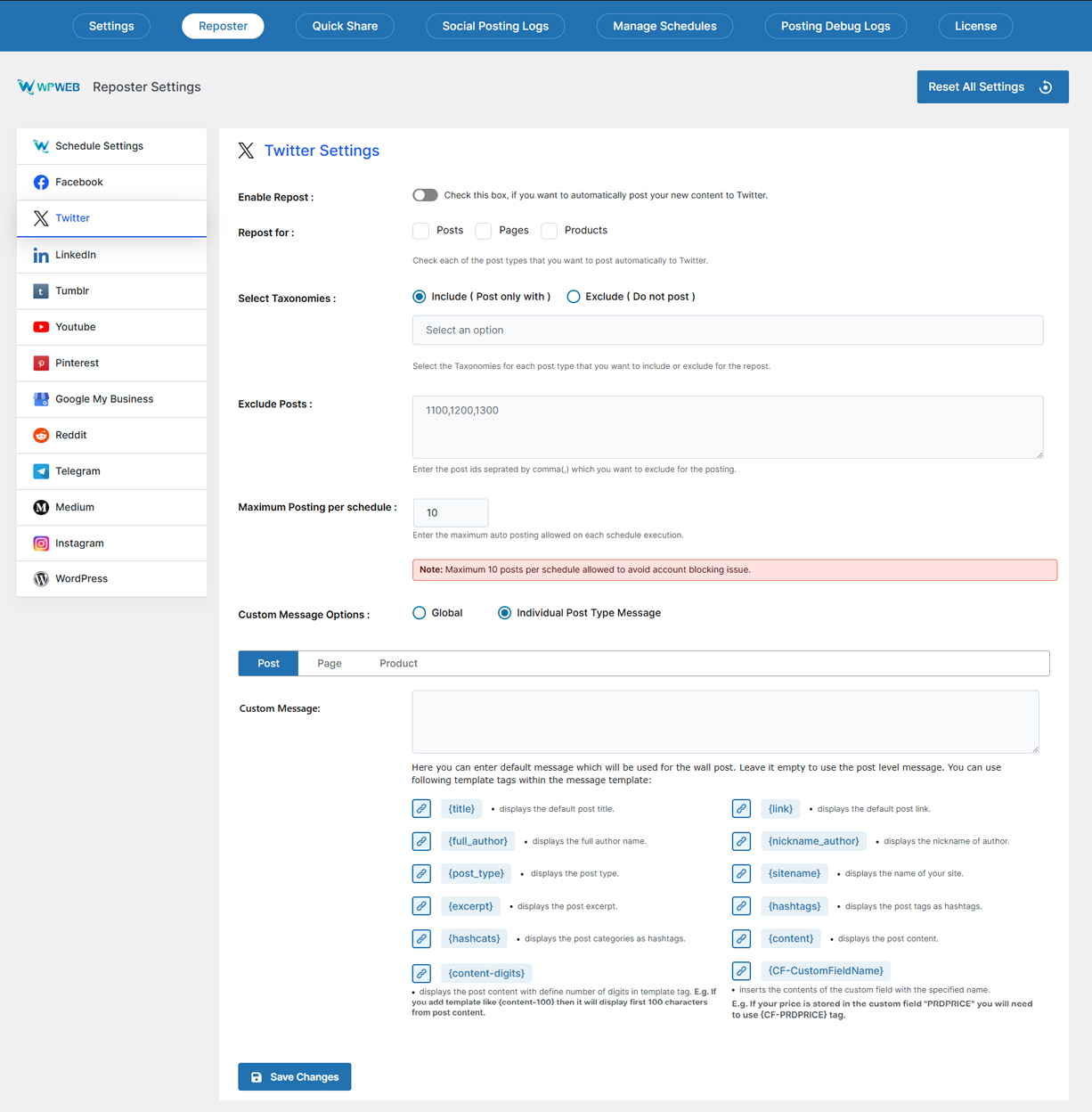 Social Auto Poster - WordPress Scheduler & Marketing Plugin by wpweb
