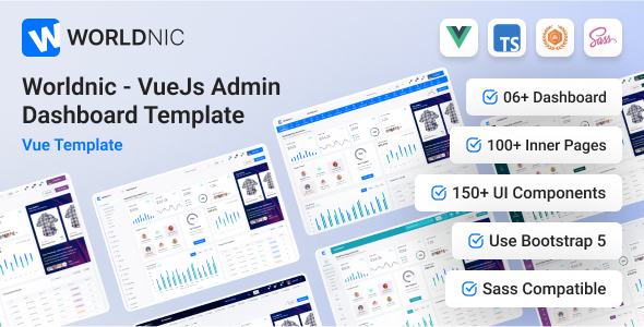 Worldnic - VueJs Admin Dashboard Bootstrap Template by dexignlabs ...