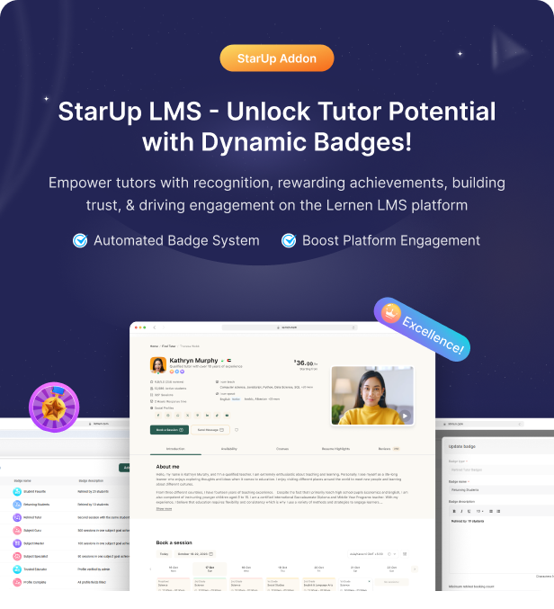 StarUp LMS - Badges Addon for Lernen LMS by AmentoTech | CodeCanyon