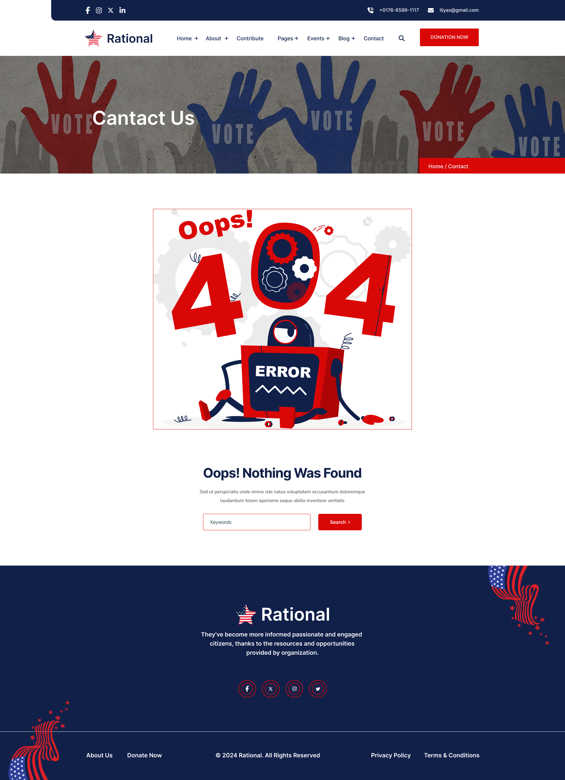 Rational - Political Party Campaign Figma Template by Orbitaps ...