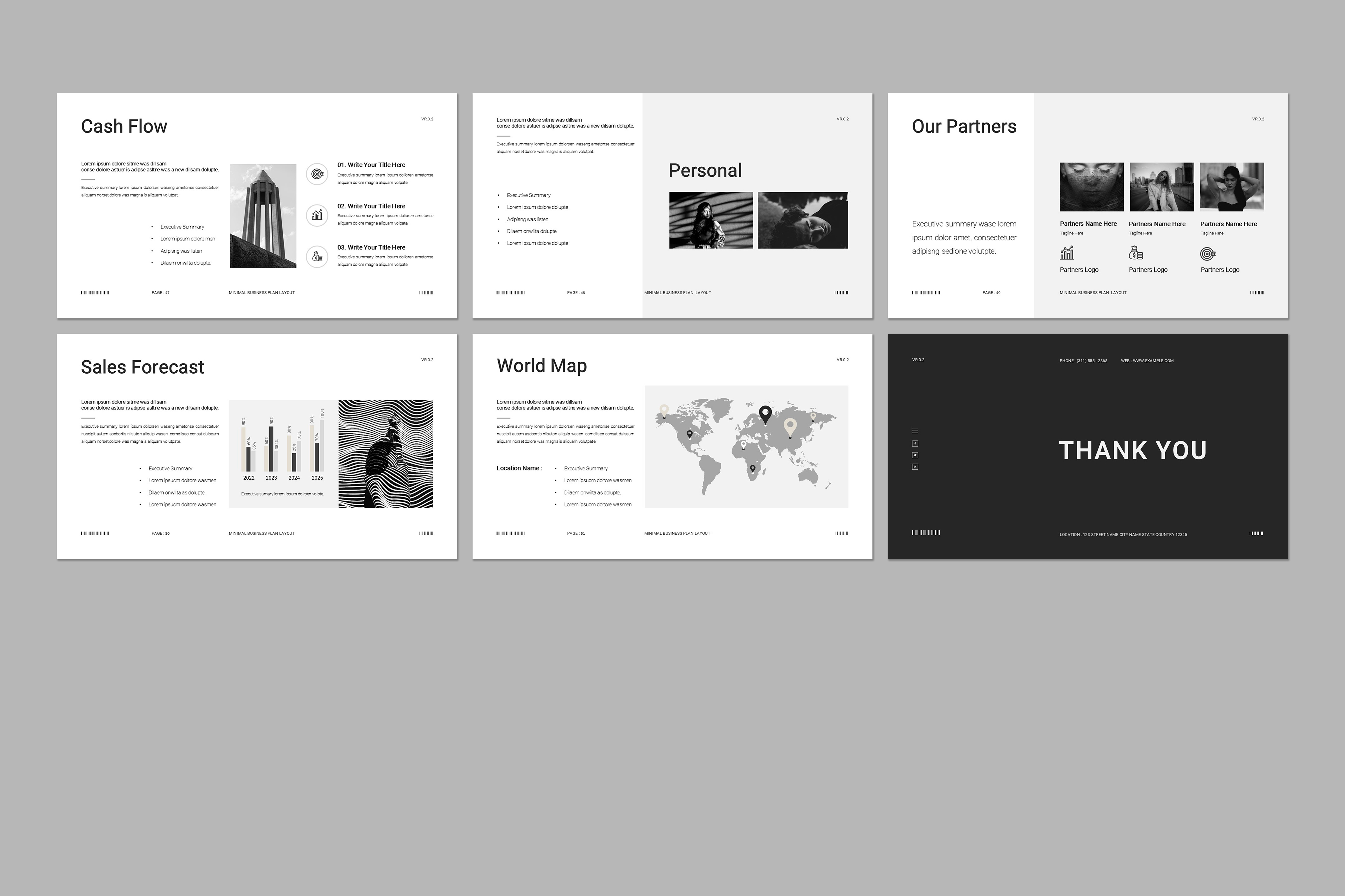 Minimal Business Plan Presentation Template, Presentation Templates