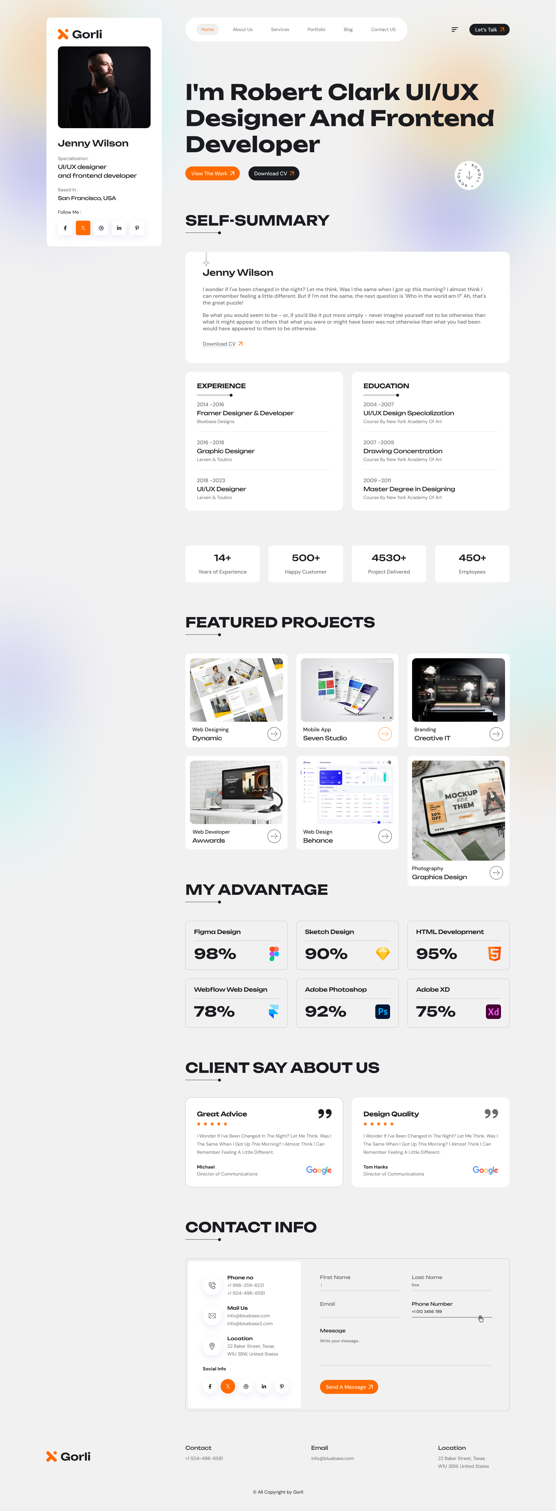 Groli - Personal Portfolio Figma Template by techboot | ThemeForest