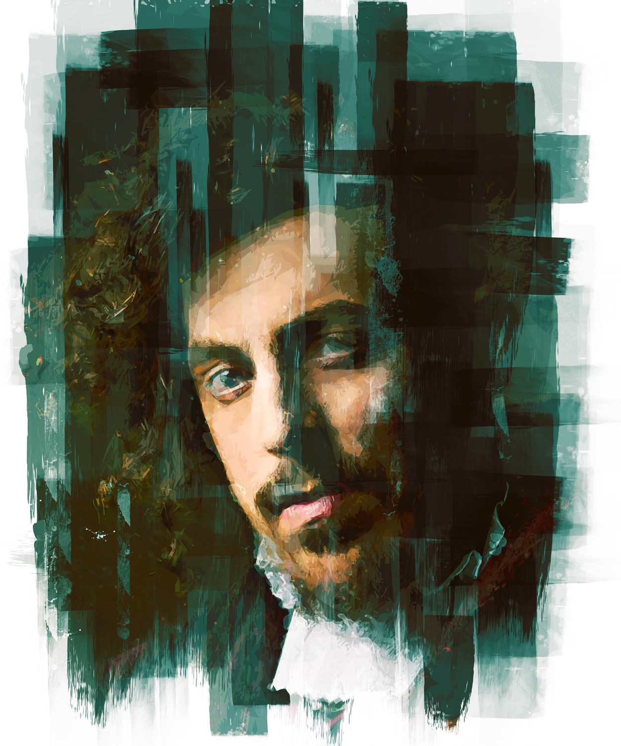 Abstract oil Painting Portrait - Photoshop Template, Add-ons | GraphicRiver