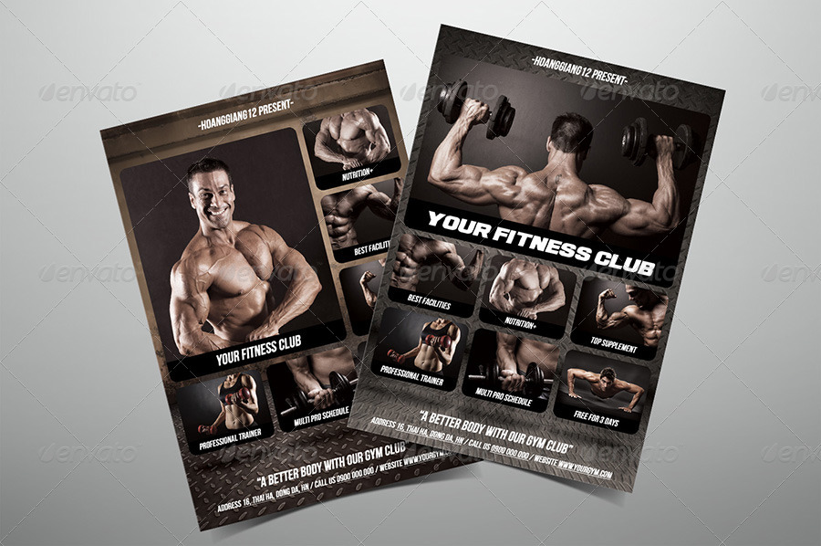 Premium Fitness Flyers, Print Templates | GraphicRiver
