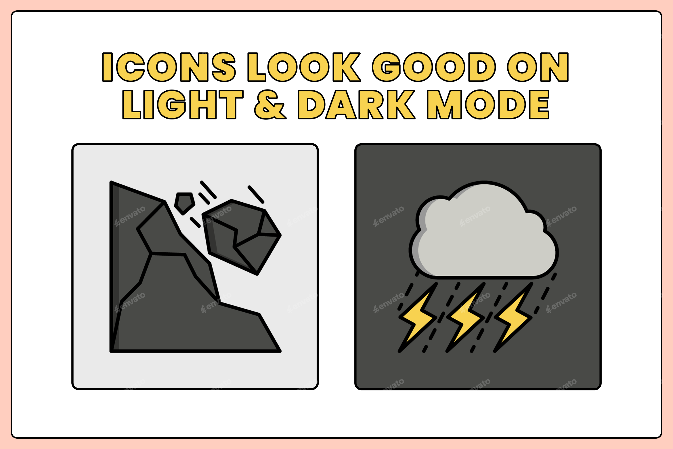 50 Natural Catastrophe Icons | Gravel Series, Icons | GraphicRiver