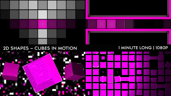 2D Shapes - Cubes In Motion, Motion Graphics | VideoHive