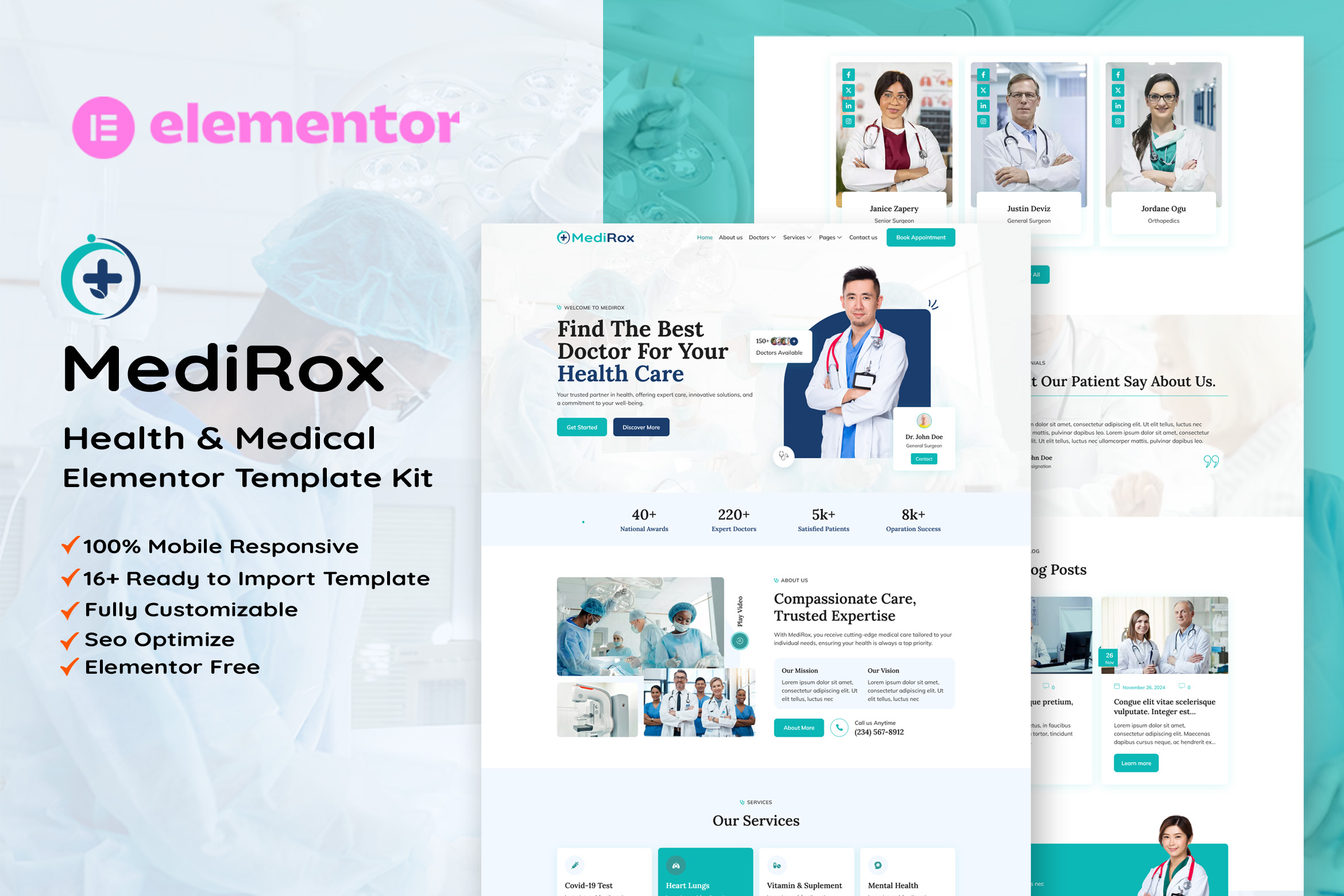MediRox - Health & Medical Elementor Template Kit by Rox_Themes ...