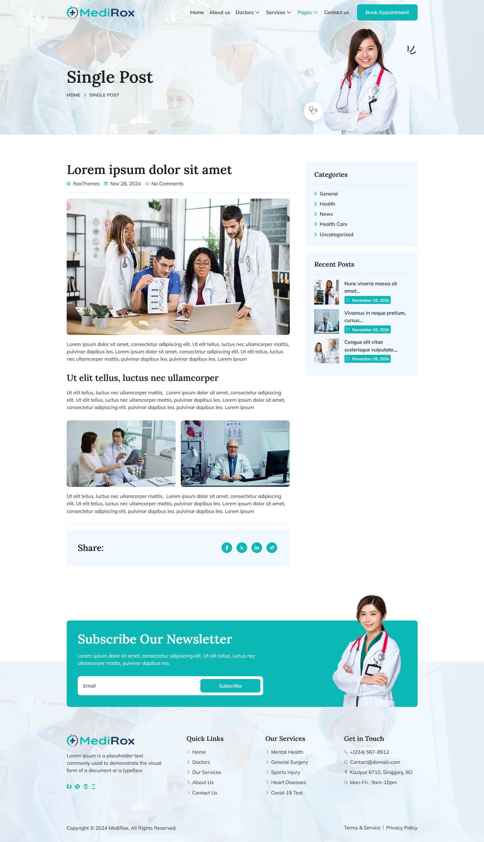 MediRox - Health & Medical Elementor Template Kit by Rox_Themes ...