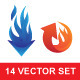 Red and Blue Fire Arrow Collections , Vectors | GraphicRiver