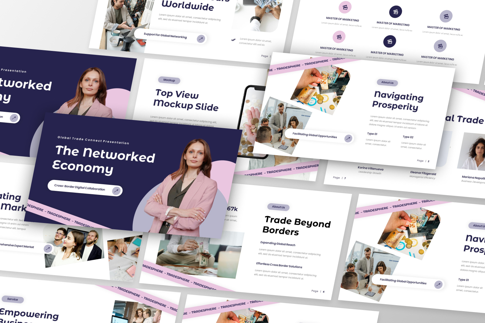 Tradesphere - Global Trade Connect Google Slide Template, Presentation ...