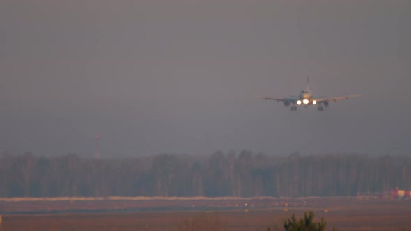 Airplane Landing Blurry Shot, Stock Footage | VideoHive