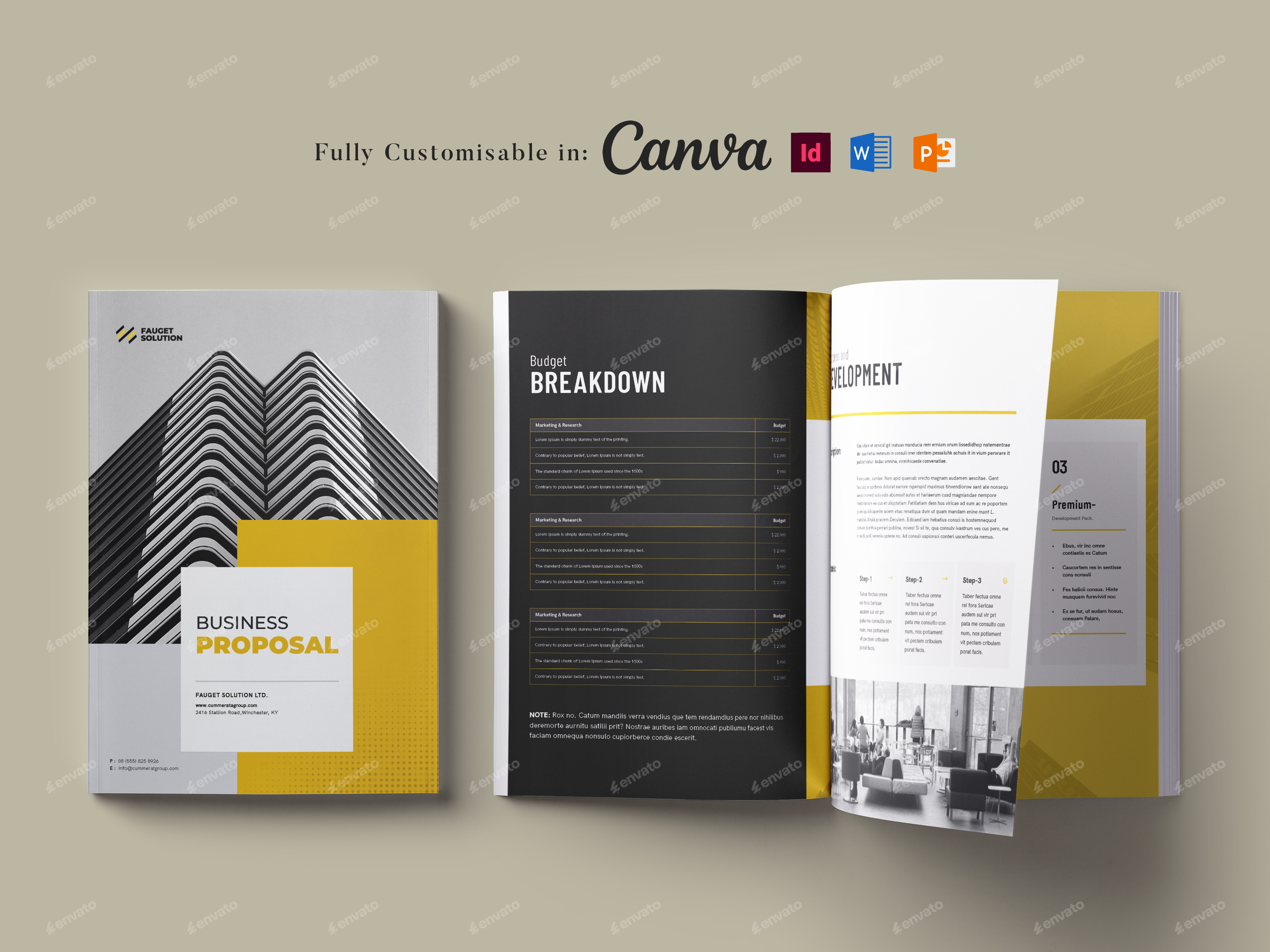 Company Profile design, MS Word Template Brochure, Canva, Print Templates